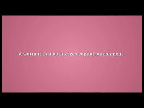Death warrant Meaning