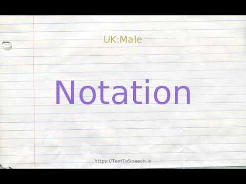 How to pronounce notation