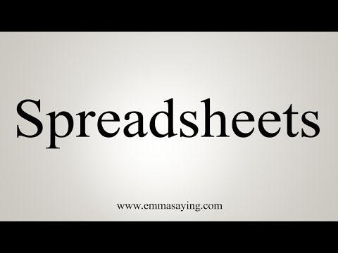 How To Say Spreadsheets