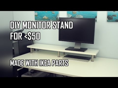 DIY Monitor Stand - IKEA Computer Desk Hack (with Ekby Jarpen Shelf and Capita Legs)