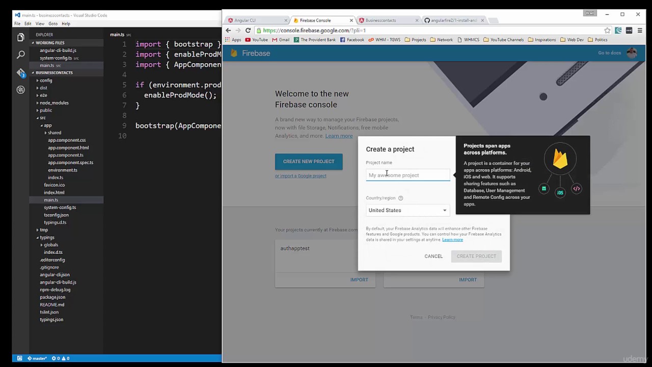 035 AngularFire2  Firebase Setup