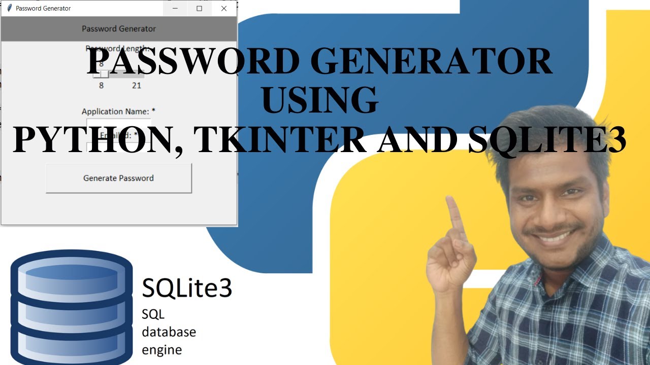 Password Generator using Python, Tkinter and SQLite3