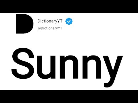 Sunny Meaning in English
