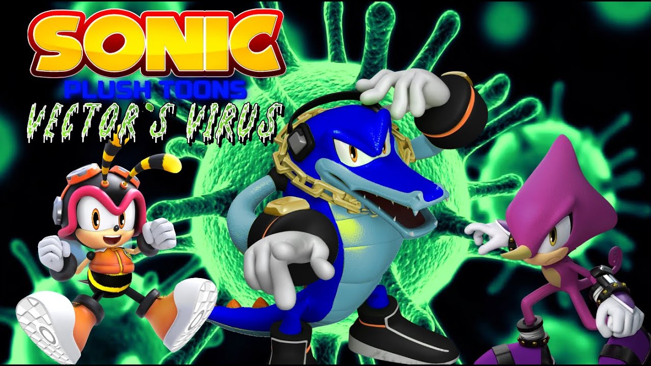 Sonic Plush Toons Vector's Virus