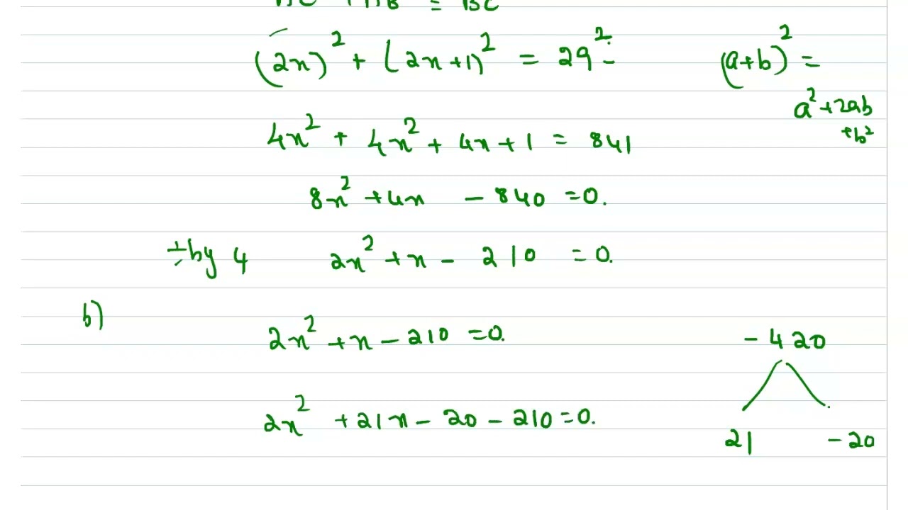 Chapter 1 - Quadratics - Exercise 1A - Problem 5 - The diagram shows a right-angled triangle with