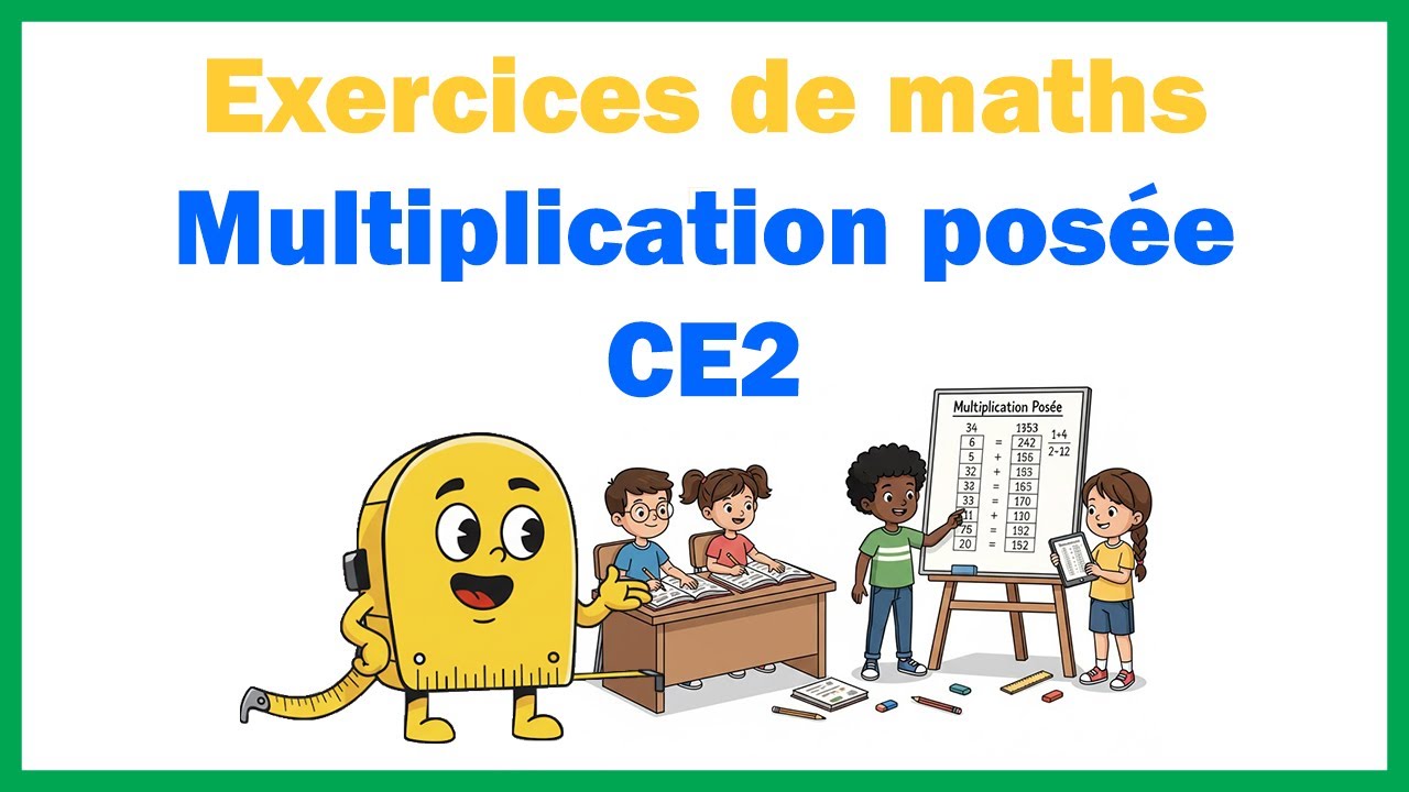 Maths exercises on long multiplication for second grade with answer keys (free PDF)