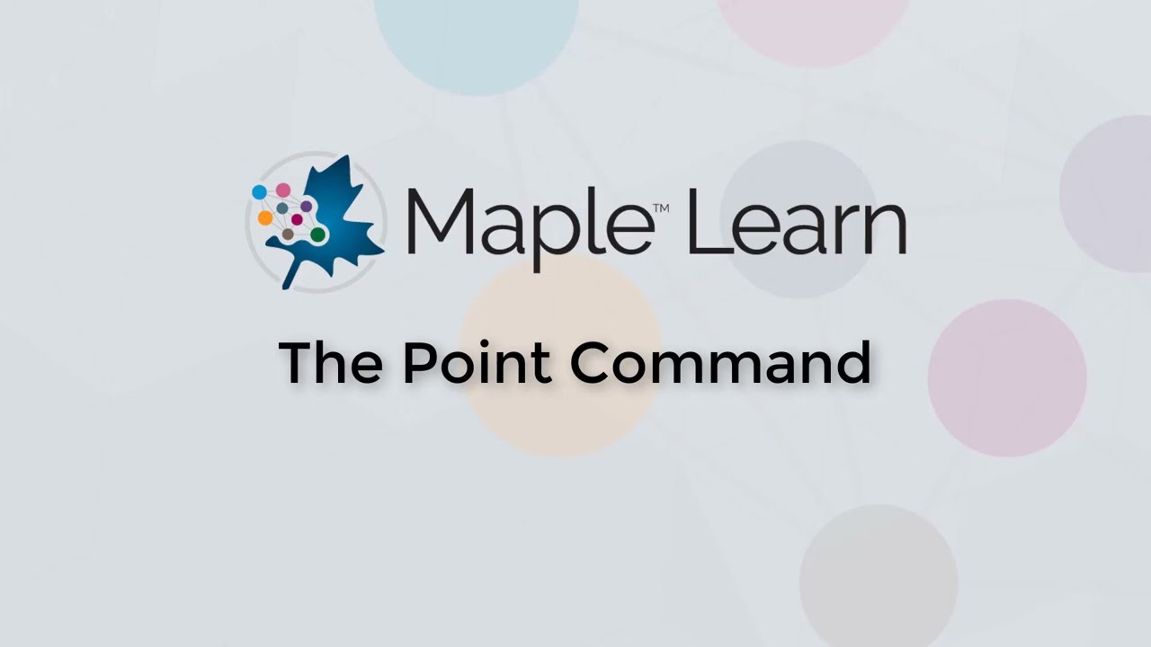 Maple Learn: The Point Command