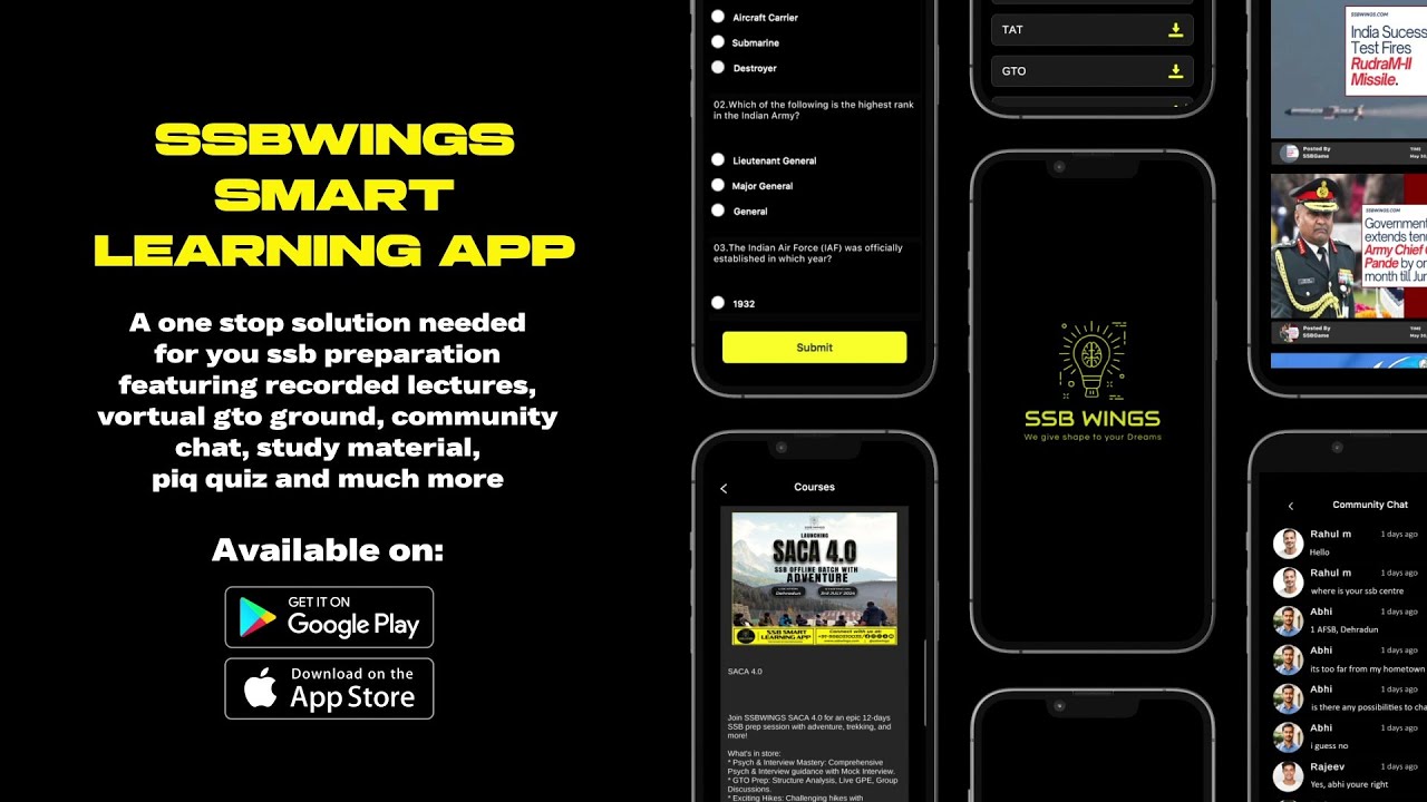 Smart Features of SSB Smart Learning App