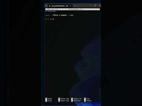Basic Bash scripting if else if else statements #beginner #tutorial #bash #bashscripting #shorts