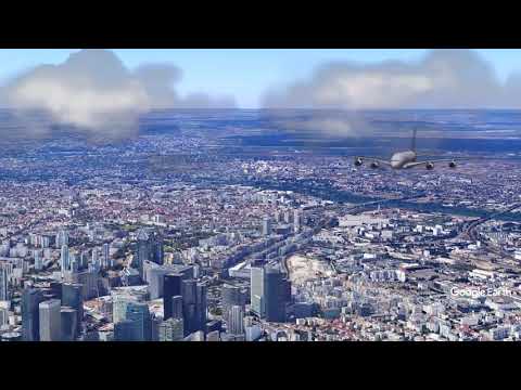Google Earth Studio - Video Animation of A380 flight