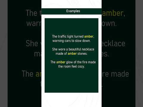 amber # Expand Your English Vocabulary