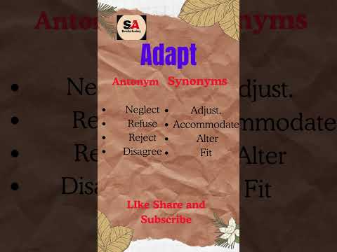 Adapt Synonyms #music #musician #cinematic #audio #uppgt #uptgt #trending