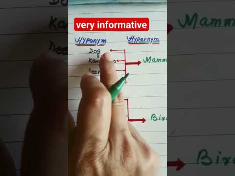 very informative video (hyponym v/s hypernym) #shortsvideo #youtubeshorts #english