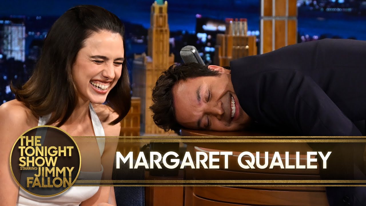 Margaret Qualley Dares Jimmy to Interview Her Lying Down, Tried to Set Up Her Mom and Bill Murray