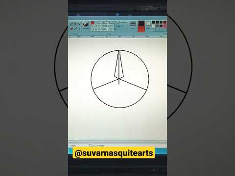 #mercedes logo step by step in ms-paint #drawing #mspaint #shorts