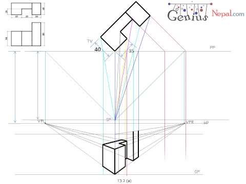 Engineering Drawing Tutorials/Perspective drawings with front and side view (T 3.2 a)