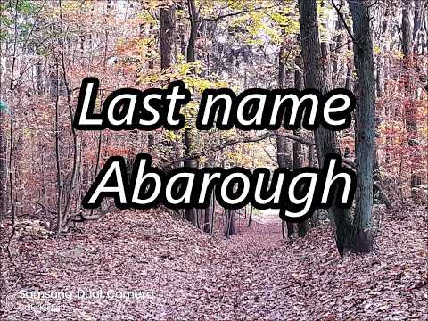 Last name ABAROUGH meaning and origin