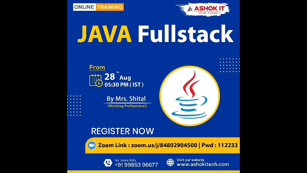 Java Fullstack - New Batch | Ashok IT