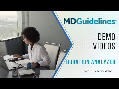 MDGuidelines Demo Video: Duration Analyzer