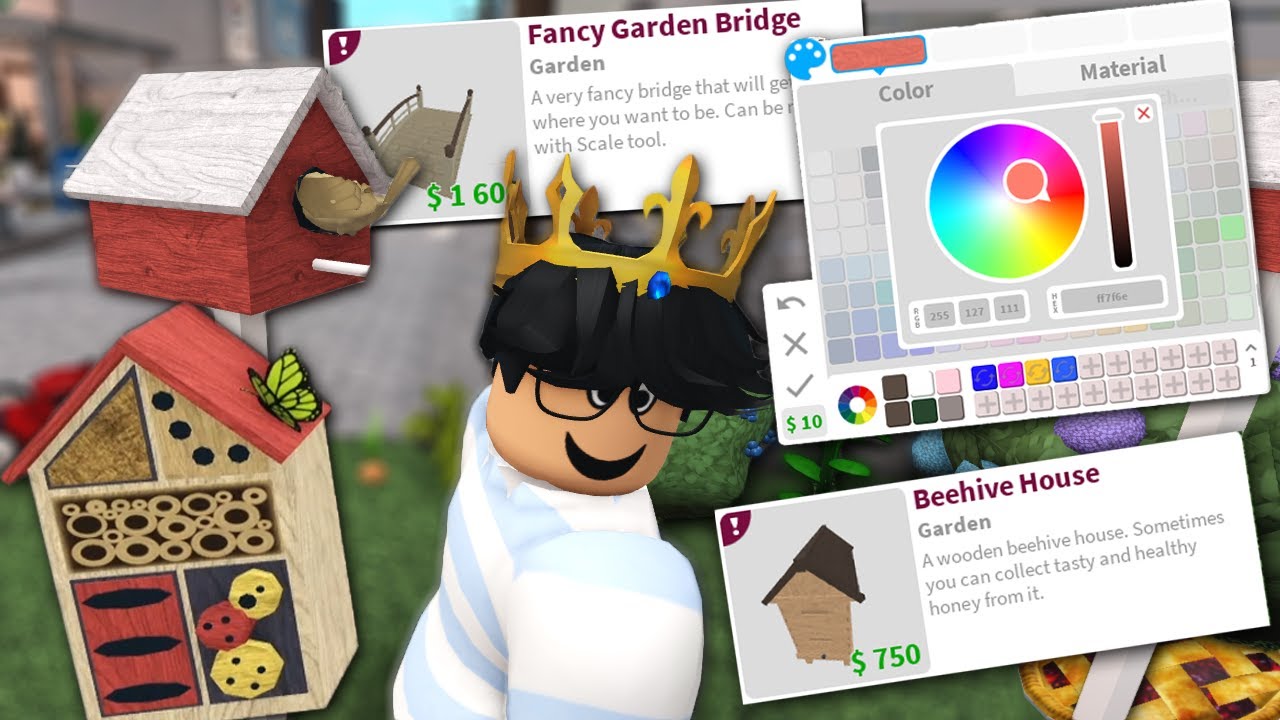 NEW BLOXBURG UPDATE... COLOR WHEEL, BIRDS, BUTTERFLIES, BRIDGES AND MORE!