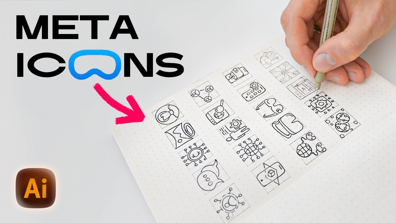 Metaverse Icon Design Process | How to Design Icons in Illustrator from Start to Finish