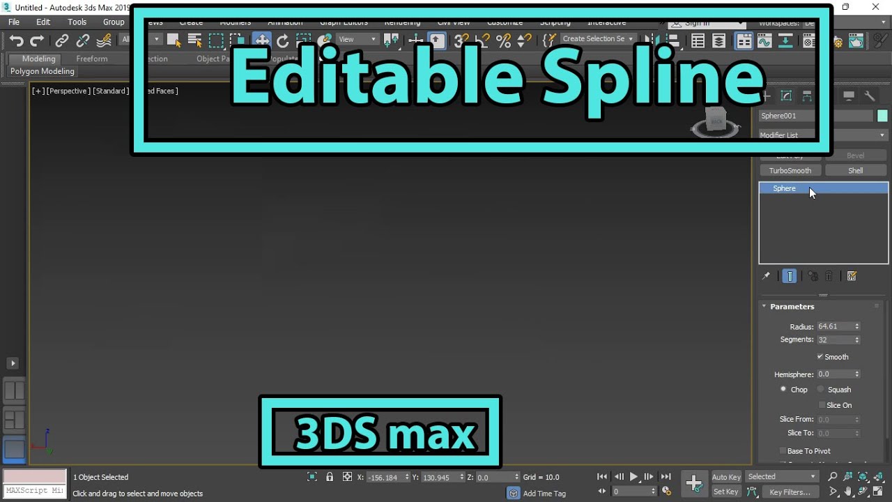 Editable spline  | 3ds max tutorial | study Edutech | Hindi Tutorial
