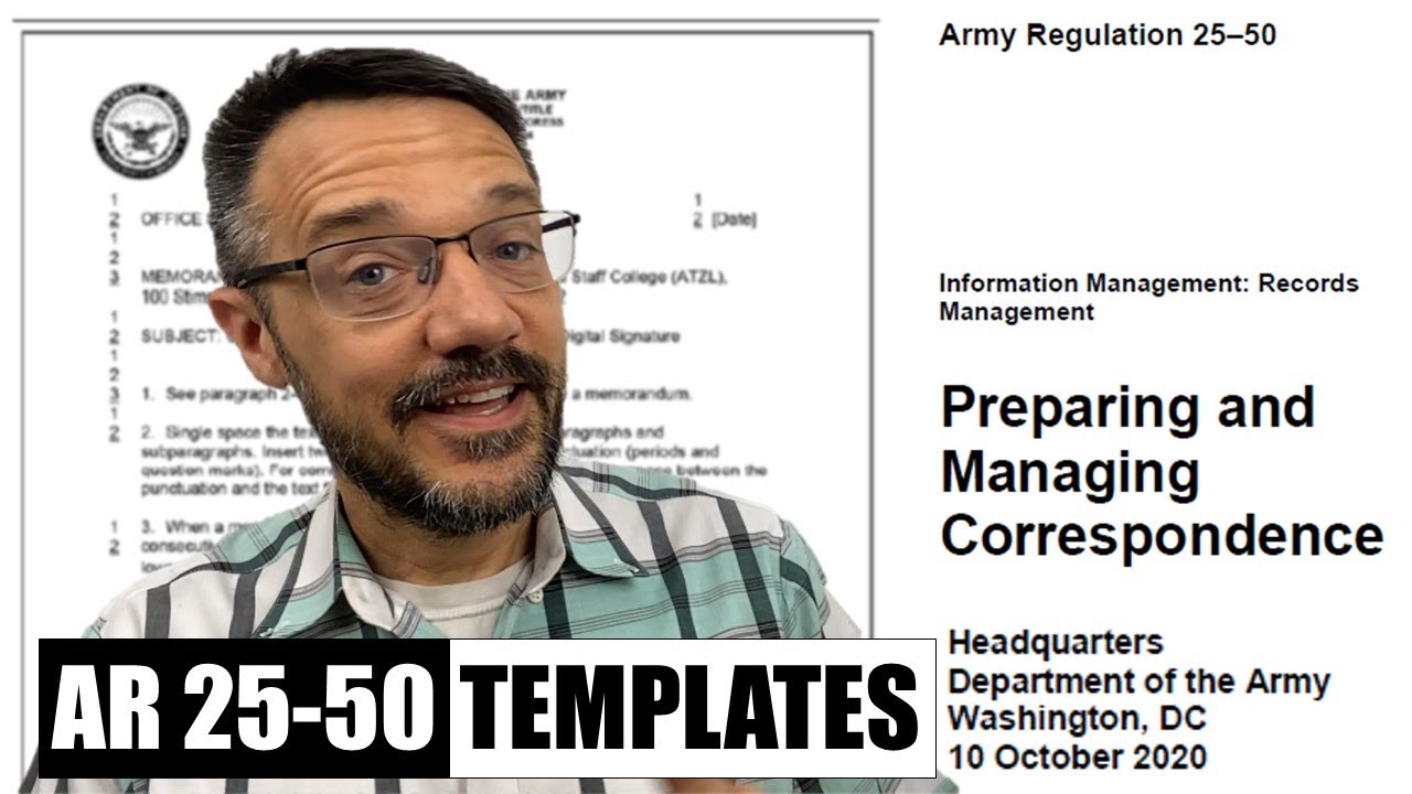 AR 25-50 Memorandum Templates