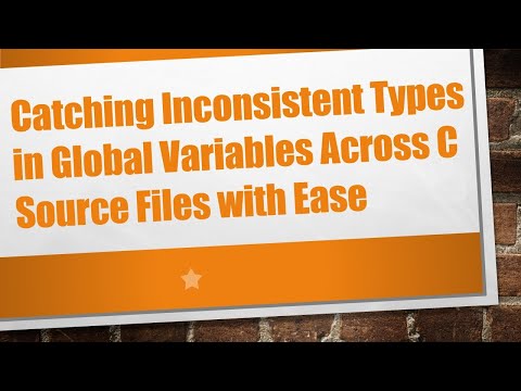 Catching Inconsistent Types in Global Variables Across C Source Files with Ease
