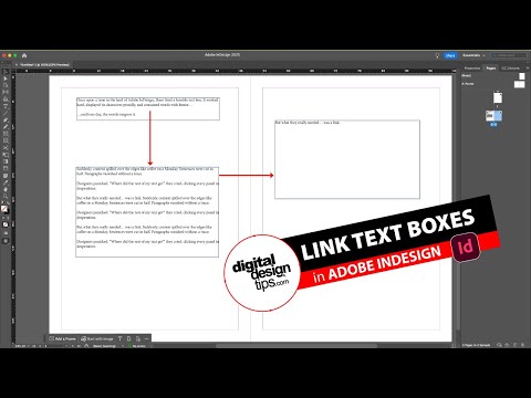 How to Link Text Boxes in InDesign (Text Flow Tool)