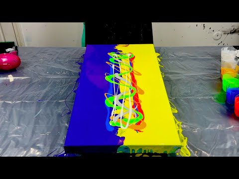 UNUSUAL Color Combo!~Split Base Blowout~Acrylic Pouring~338