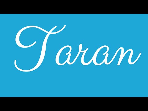 Learn how to Sign the Name Taran Stylishly in Cursive Writing