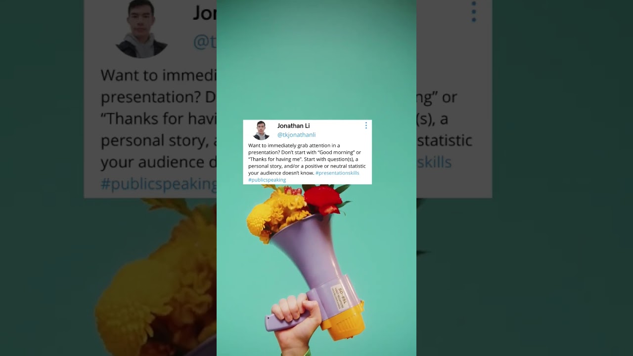 Don’t start a presentation like this