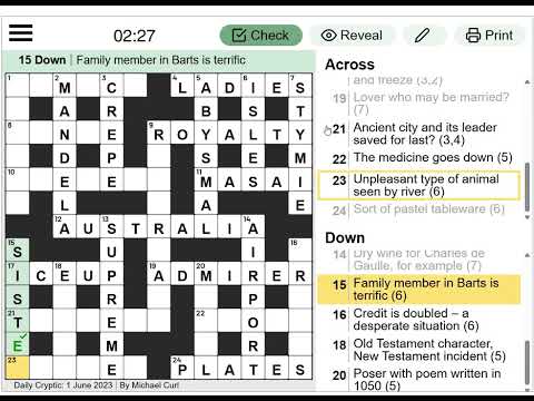 Can this Cryptic Crossword be solved in 5 minutes?