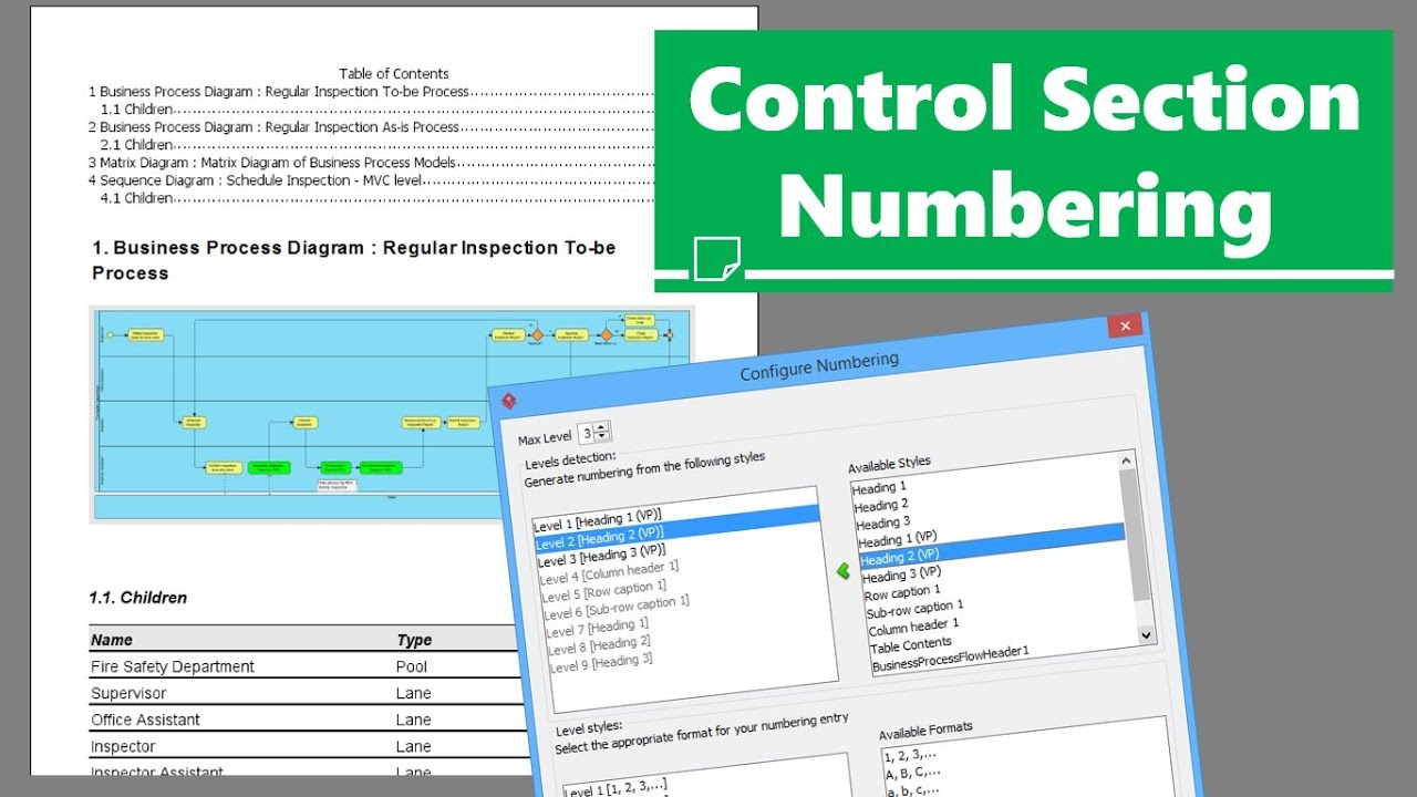 Control the Numbering in Report Sections