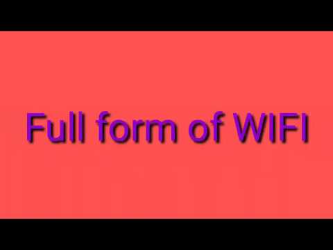 Full form of WIFI