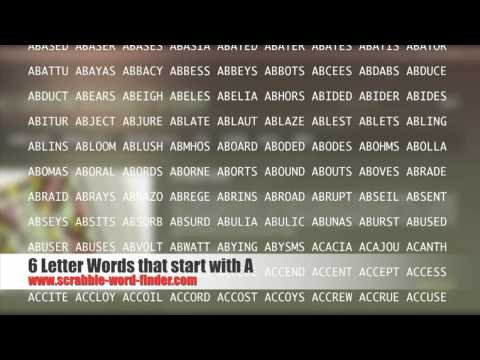 6 letter words that start with A