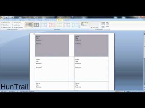 how to make a business card on microsoft word HD