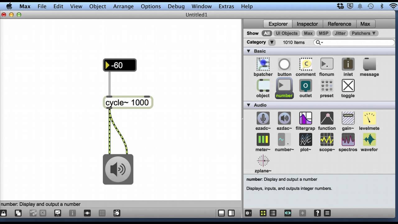 Max MSP V6 Tutorial 4 - The number object