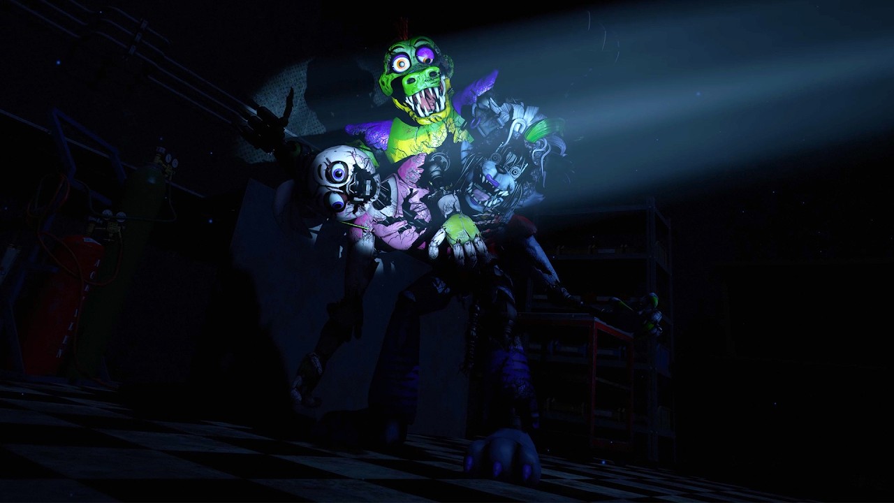Shattered Security Breach Amalgamation FNaF Encounter Animation