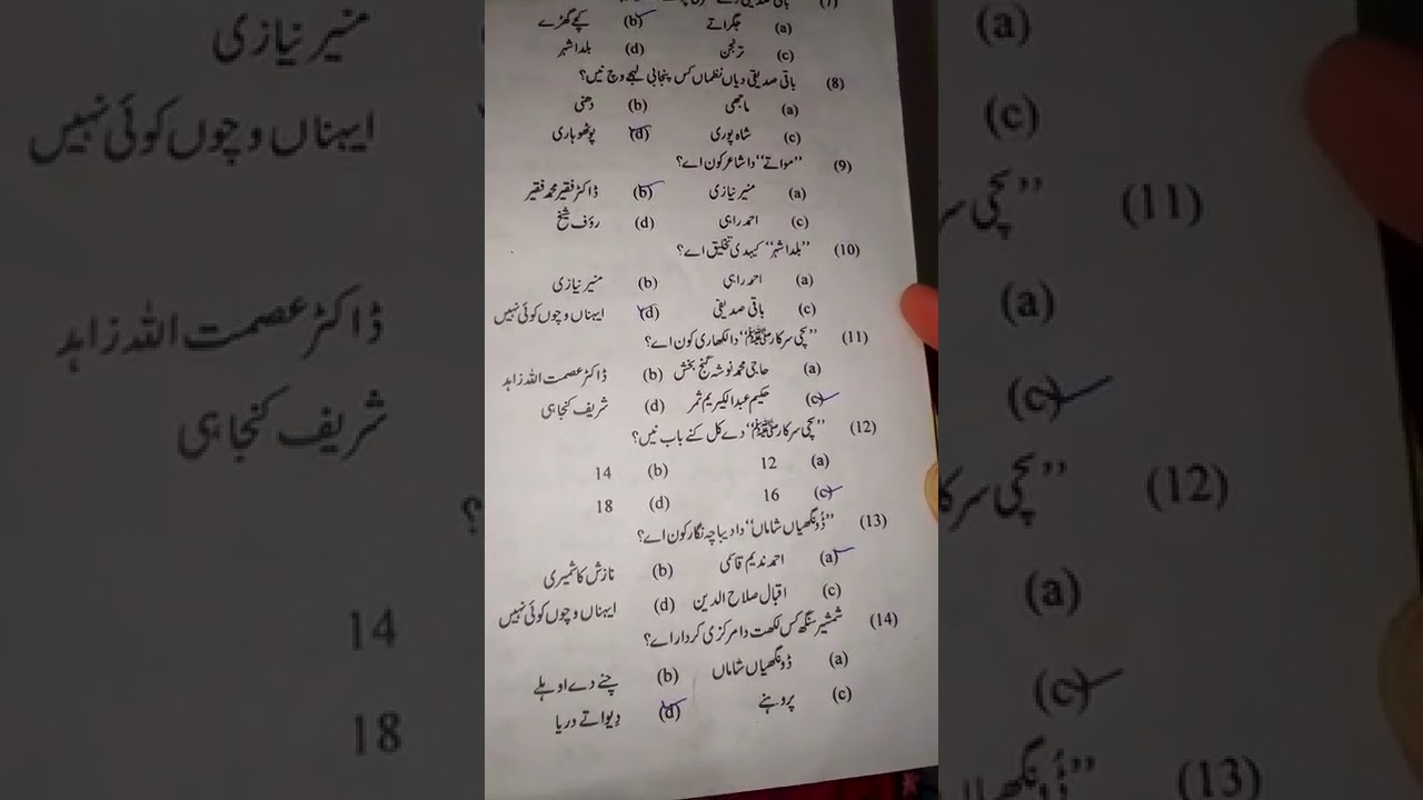 Punjabi  past paper CSS  PMS