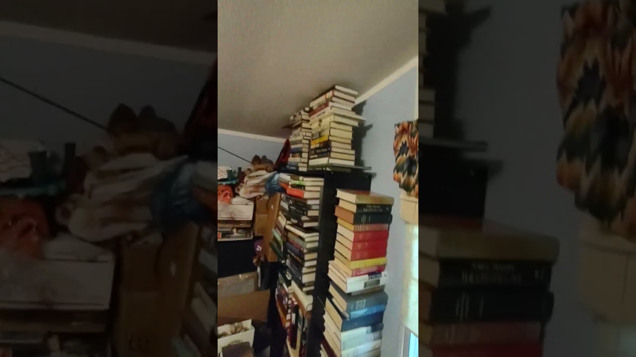 in this room we have around 2,500 books and about 1,750  listed online on Etsy, worth over $80,000