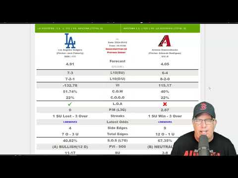 Los Angeles Dodgers vs Arizona Diamondbacks Predictions 9/2/24 MLB Baseball Picks