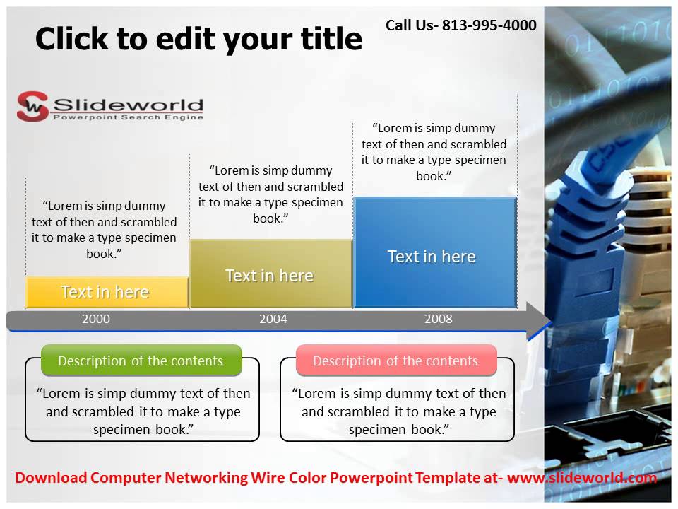 Computer Networking Wire Color Powerpoint Templates