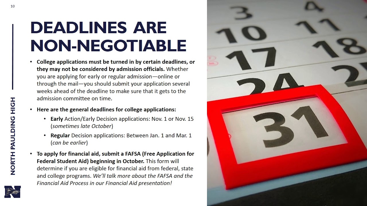 NPHS Applying to College