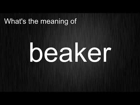 What's the meaning of "beaker", How to pronounce beaker?