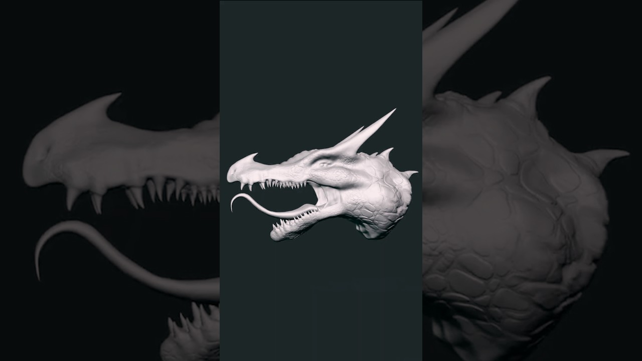 Blender - Dragon Head 3D Sculpt (Beginner)