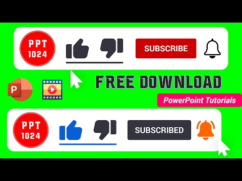 Green Screen Subscribe button Animation PowerPoint, Free Download, bell icon animation, YouTube