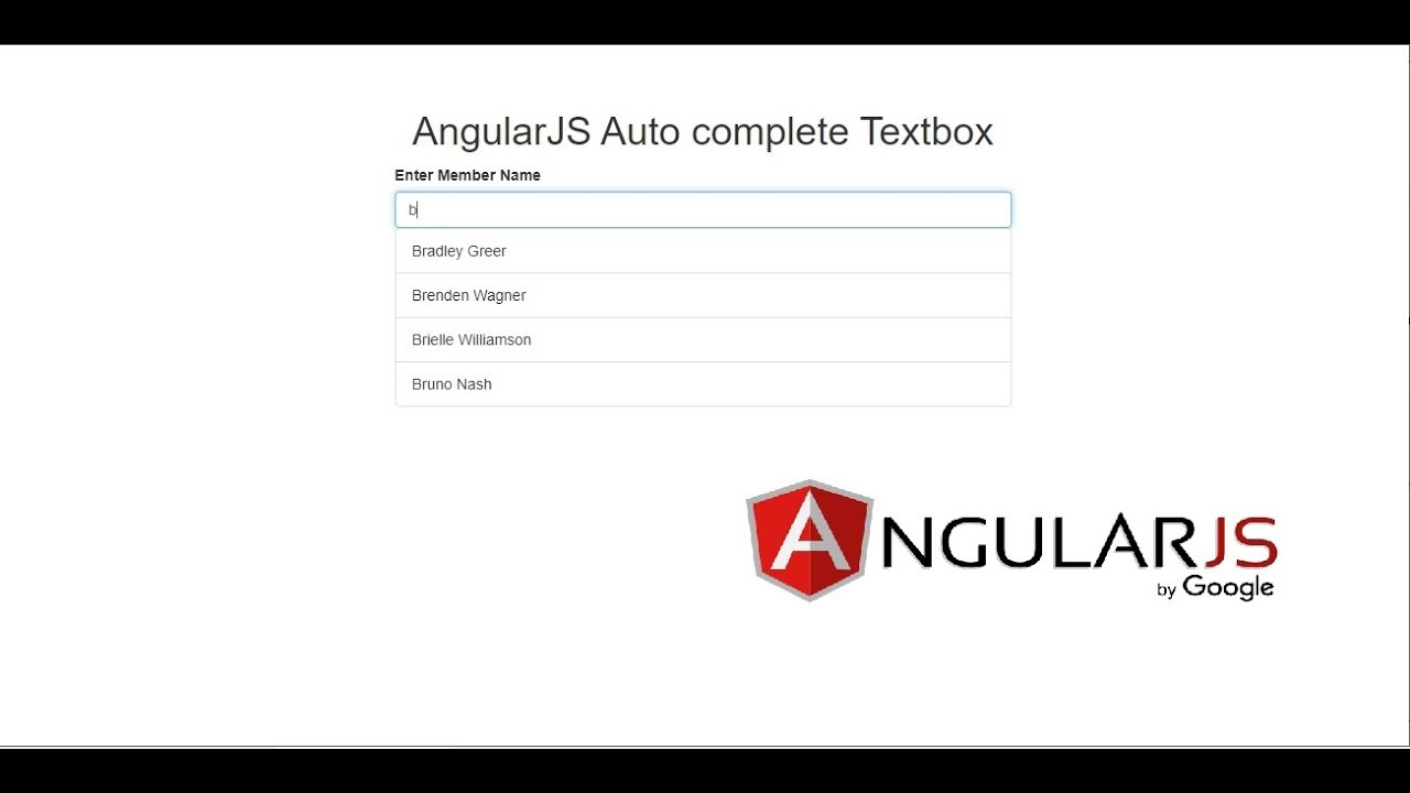 AngularJS Auto complete Textbox