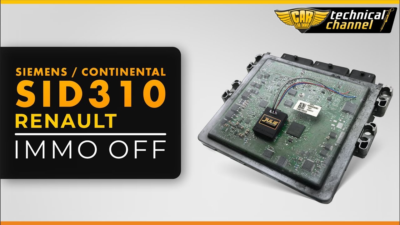Siemens/Continental SID310 (Renault) IMMO OFF with Julie Emulator™ by CarLabImmo