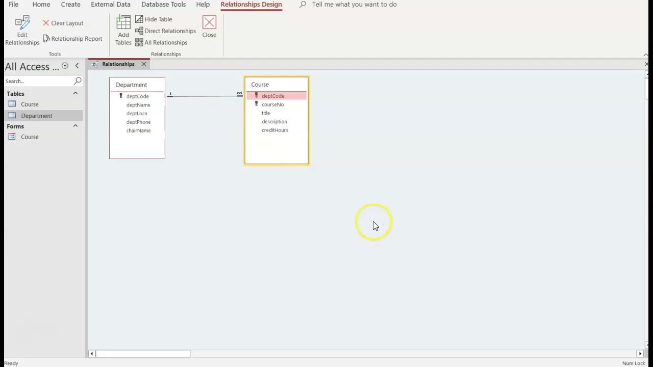 Access Database - Module A - Relationships